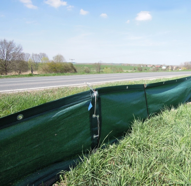 Toad protection fence Amphibian trap net Spawning train