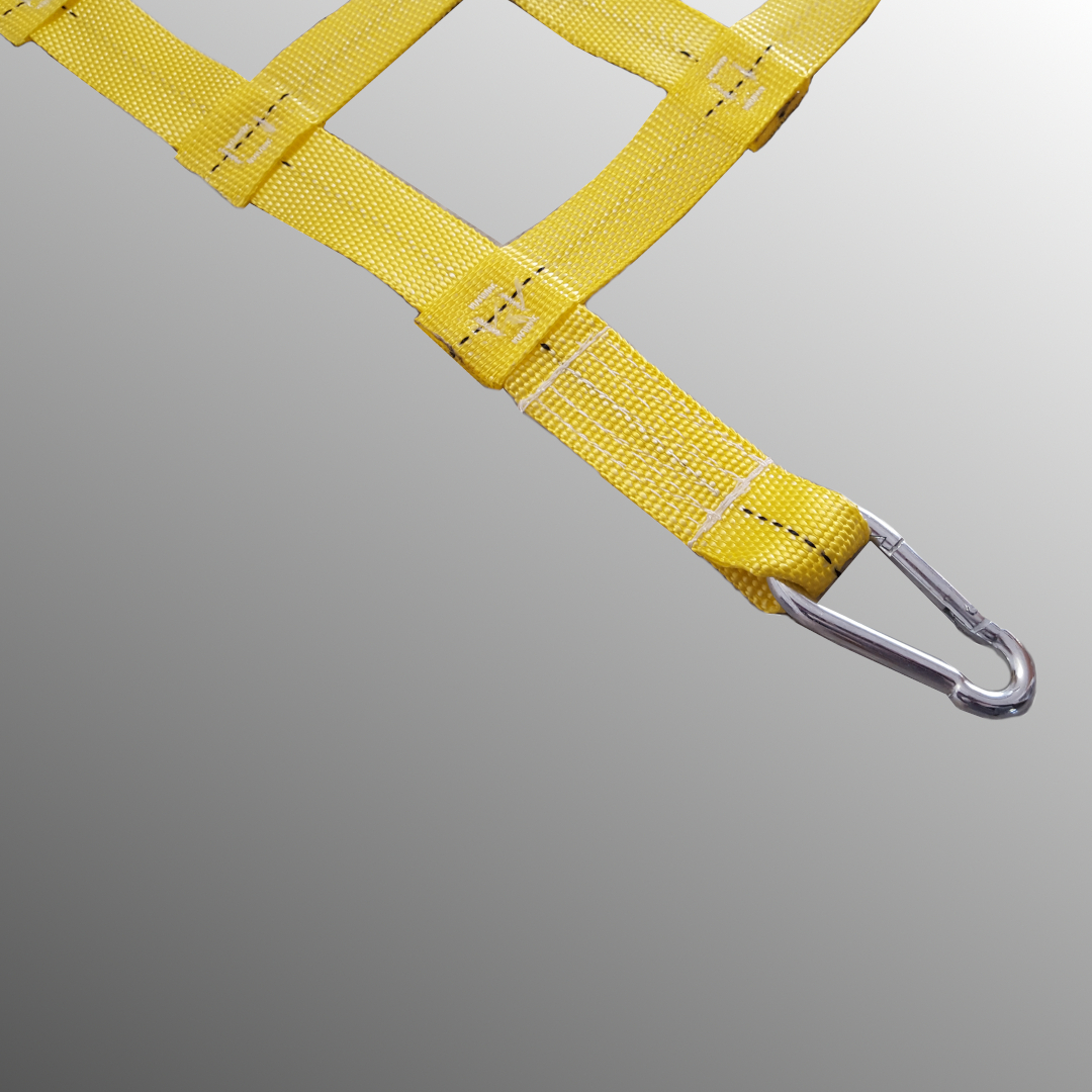 Belt webbing net yellow 35mm 335mm mesh 1275x1995mm
