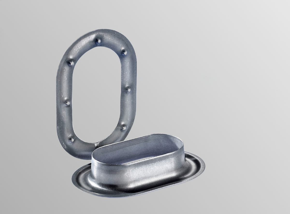 Oval eyelet zinc plated 22,5x13,5mm