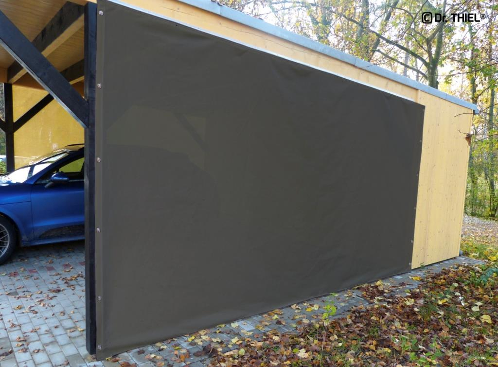 Carport pergola side wall weather protection windbreaker 260g /m²