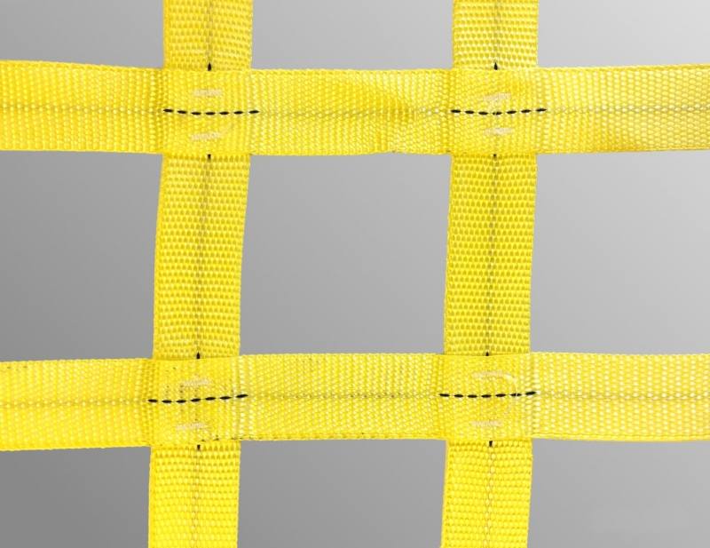 Partition net PickUp Truck cargo loading area vertical yellow 35mm