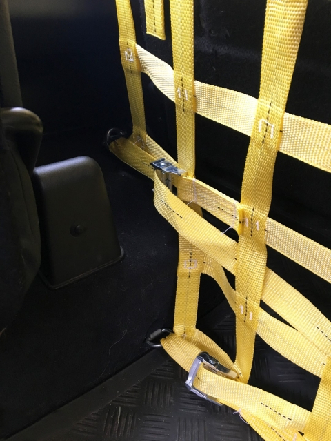 Load securing net compartment cargo 215mm mesh special size