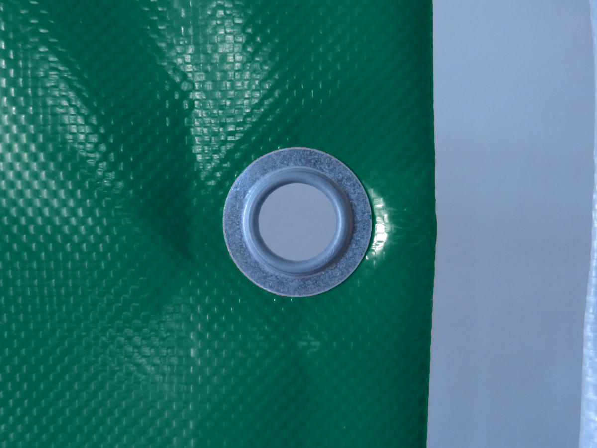 grüne wasserdichte 630 g/qm PVC Poolplane mit Spannseil auf Maß